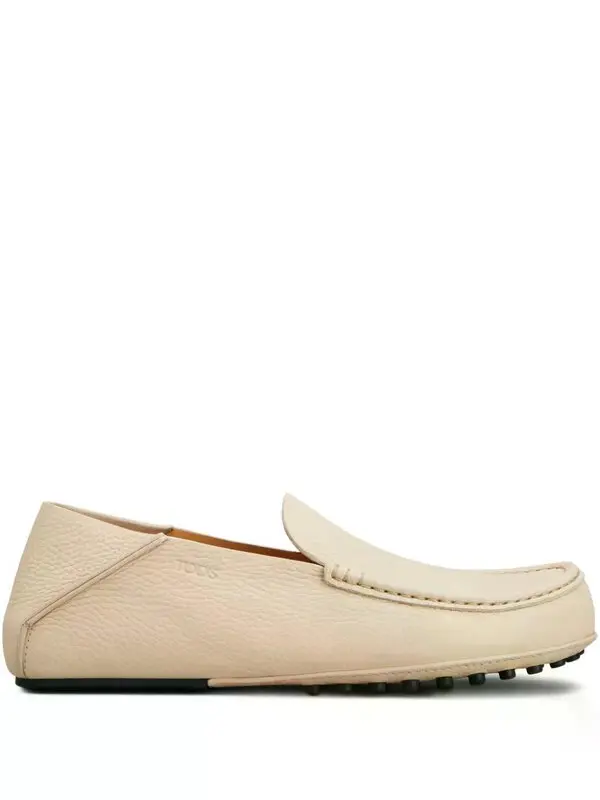 TOD'S Pebble-grain Loafers - Neutrals