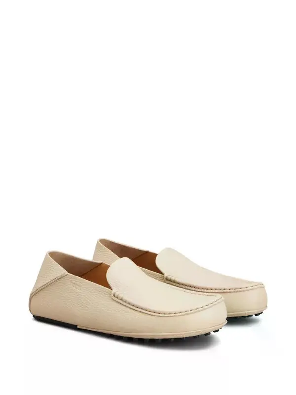 TOD'S Pebble-grain Loafers - Neutrals