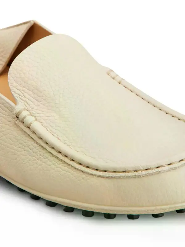 TOD'S Pebble-grain Loafers - Neutrals
