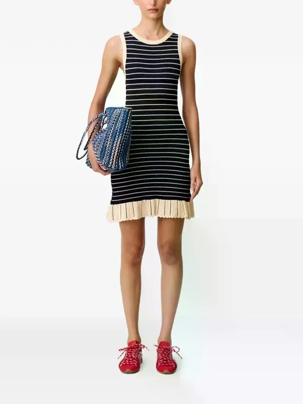 claudie pierlot knitted dress Buy Striped - Blue At 39% Off Flared dress