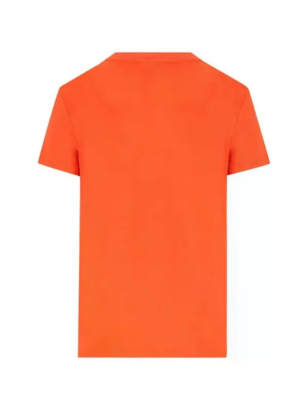 Max Mara Chest-pocket Embroidered Logo T-shirt - Orange