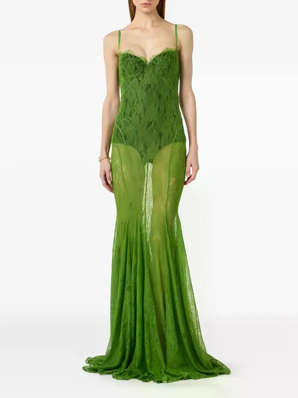 Elisabetta Franchi Lace Mermaid Gown