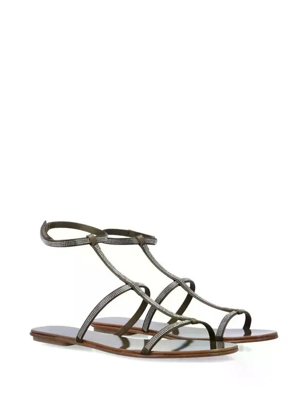 PEDRO GARCIA Enola T-bar Sandals - Green