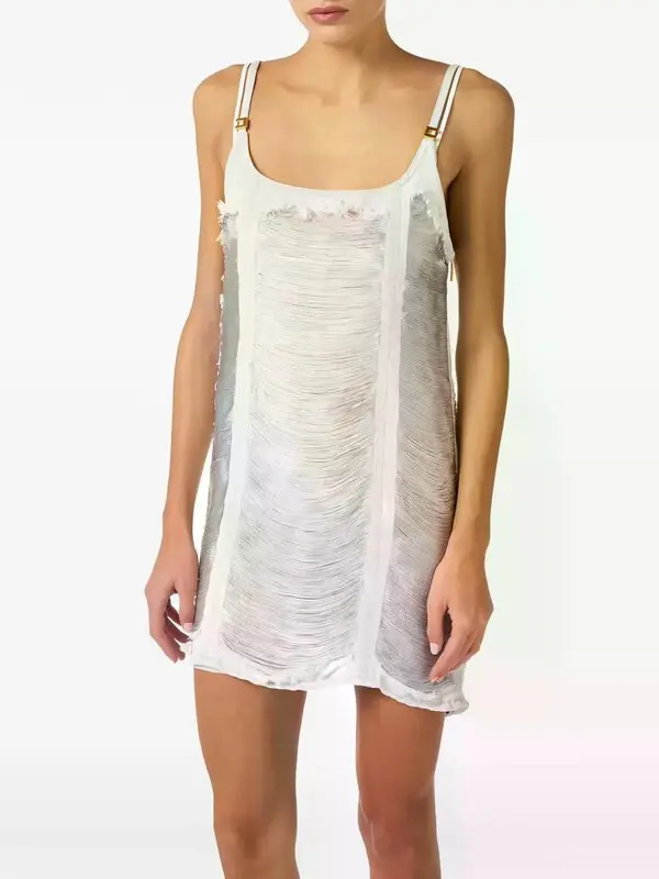 Elisabetta Franchi Fringed Strap Mini Dress