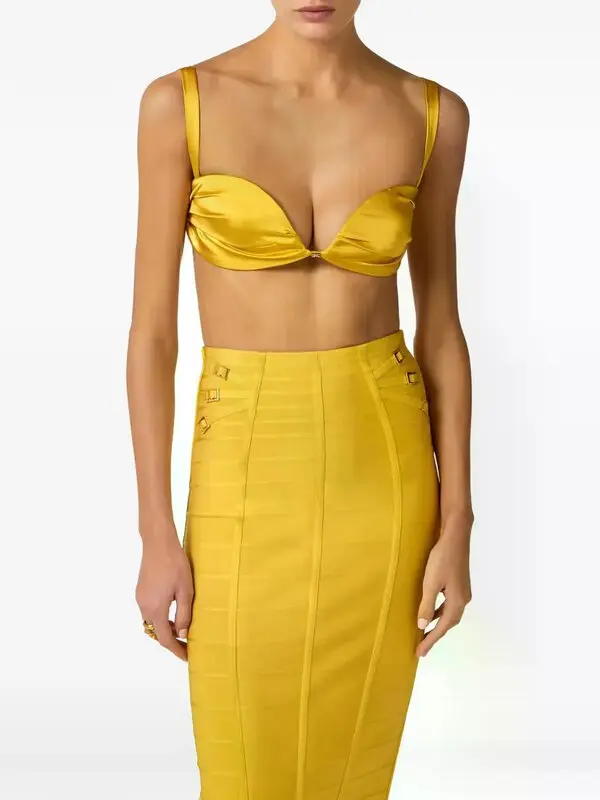 Elisabetta Franchi Almond-shaped Metal Logo Bra