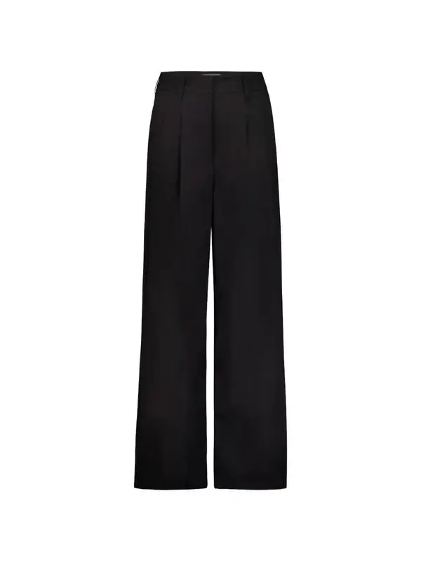 DRHOPE Double-pleat Tailored Trousers - Black