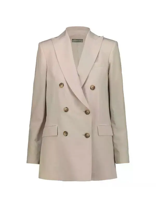 DRHOPE Double-breasted Blazer - Neutrals