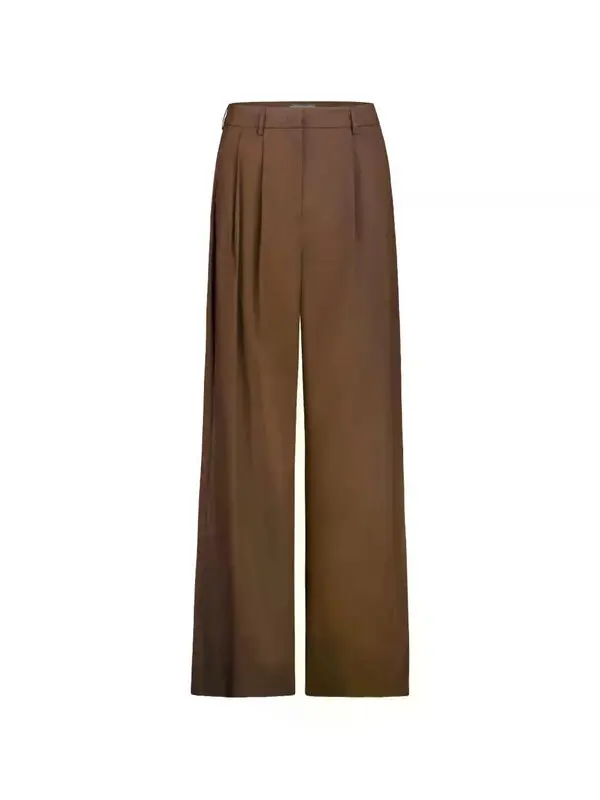 DRHOPE Double-pleat Tailored Trousers - Brown
