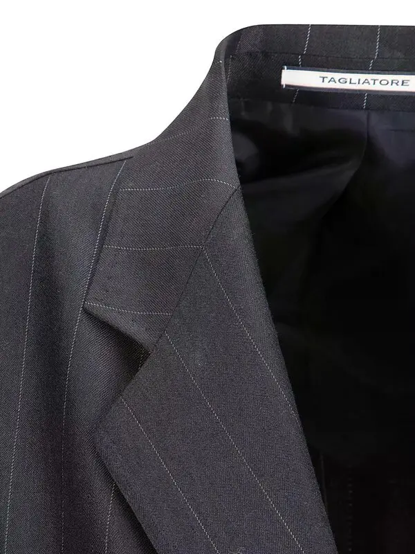 Tagliatore Bernice Pinstriped Double-breasted Waistcoat - Grey