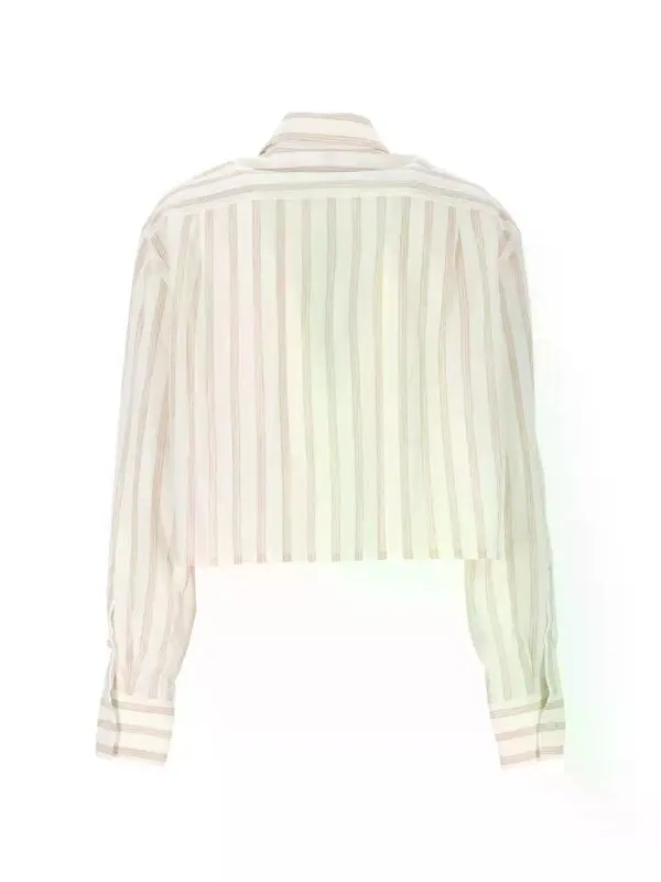 Off-White Striped Shirt With Pockets - Neutrals