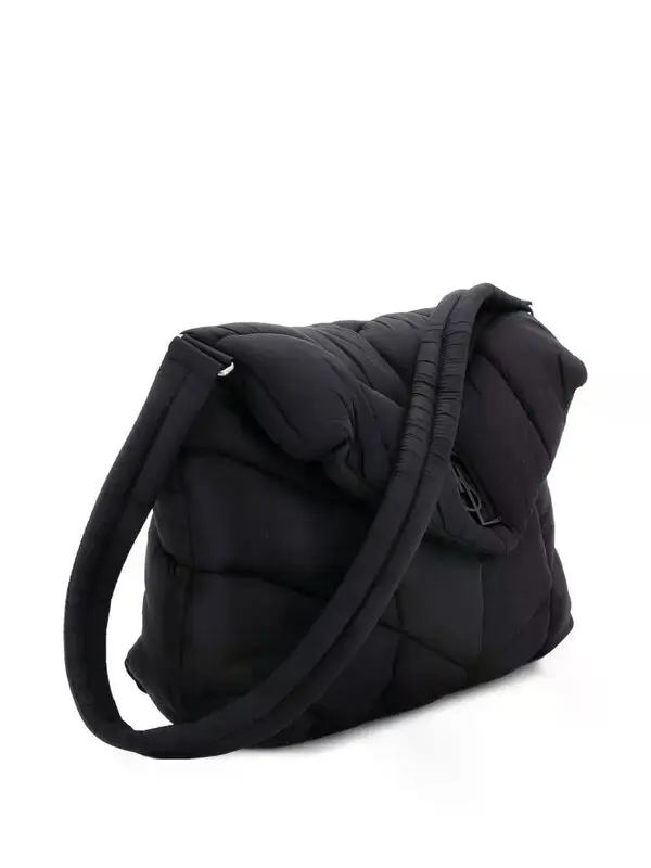 Saint Laurent Loulou Puffer Econyl Messenger Bag - Black