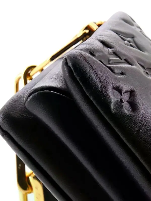 LOUIS VUITTON Coussin Bb Crossbody Bag Monogram Embossed Lambskin - Black