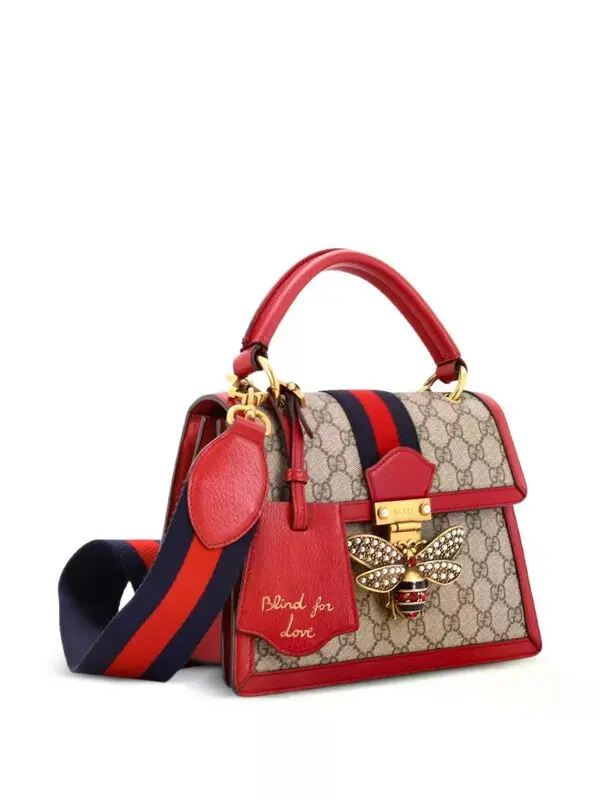 Gucci Queen Margaret Gg Coated Canvas Small Satchel - Brown
