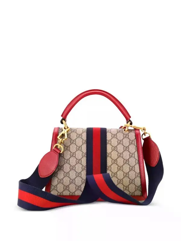 Gucci Queen Margaret Gg Coated Canvas Small Satchel - Brown