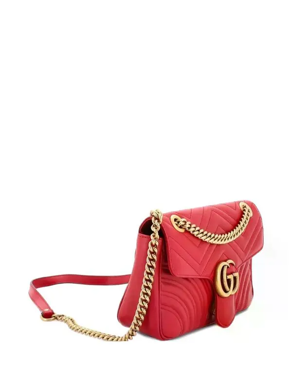 Gucci Gg Marmont Small Flap Bag - Red