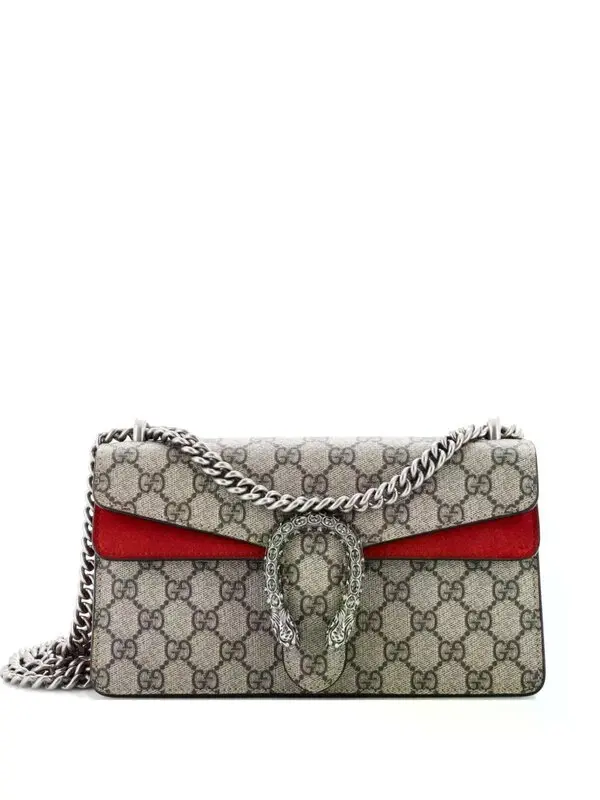 Gucci Dionysus Small Shoulder Bag Gg Coated Canvas With Crystal Embellished Metal