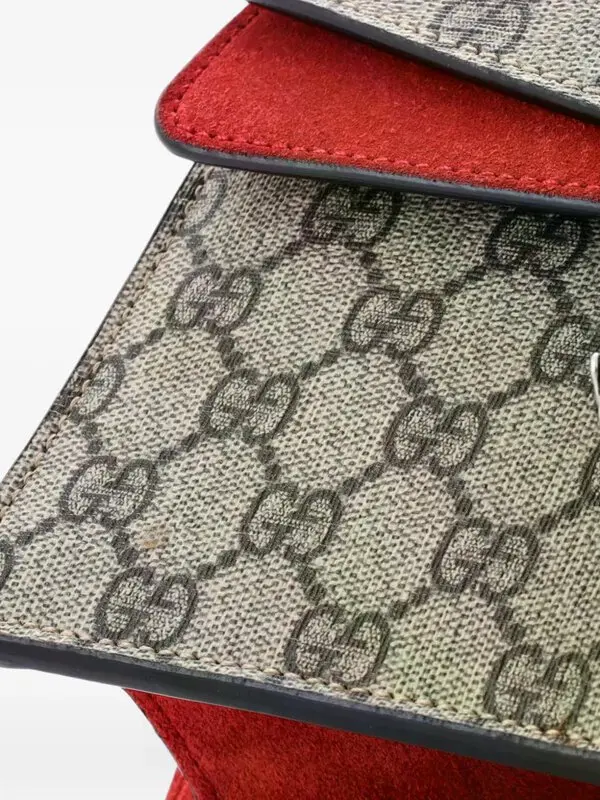 Gucci Dionysus Small Shoulder Bag Gg Coated Canvas With Crystal Embellished Metal