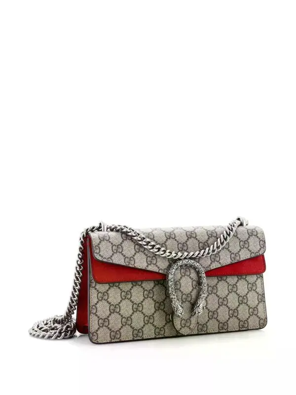 Gucci Dionysus Small Shoulder Bag Gg Coated Canvas With Crystal Embellished Metal