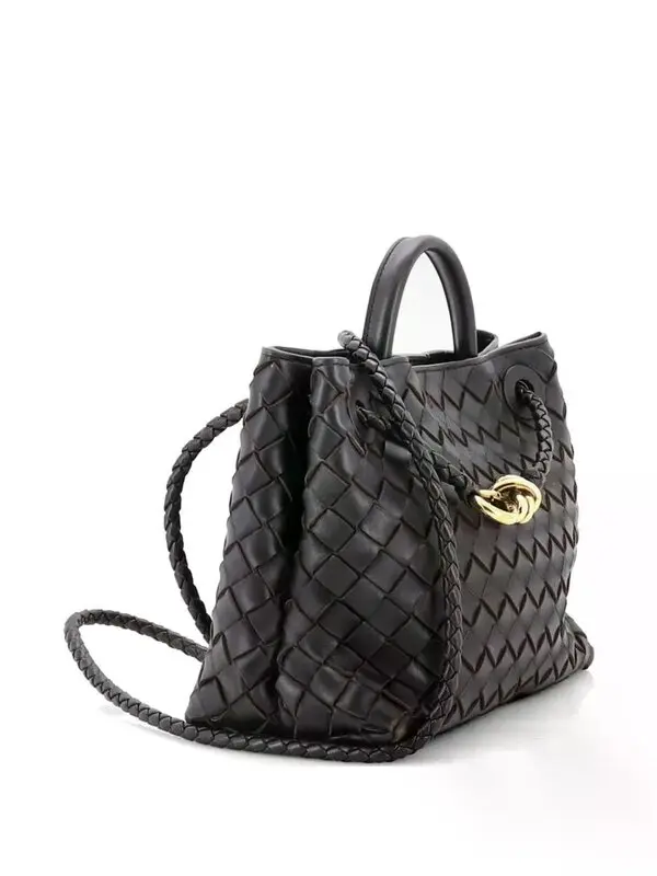 Bottega Veneta Andiamo Top Handle Intrecciato Nappa Small Satchel - Brown