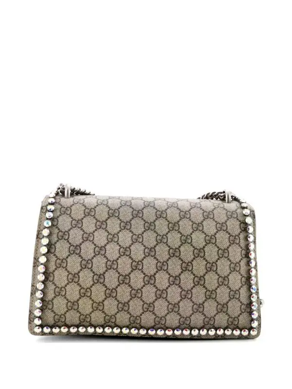 Gucci Dionysus Small Shoulder Bag Embellished Gg Coated Canvas - Brown