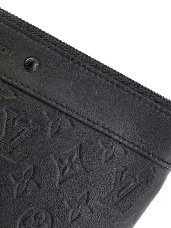 LOUIS VUITTON Pochette To-go Monogram Shadow Leather Clutch