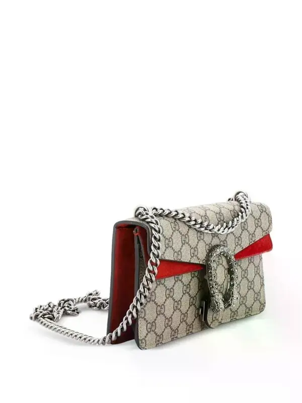 Gucci Dionysus Gg Coated Canvas Small Shoulder Bag With Crystal Embellished Metal