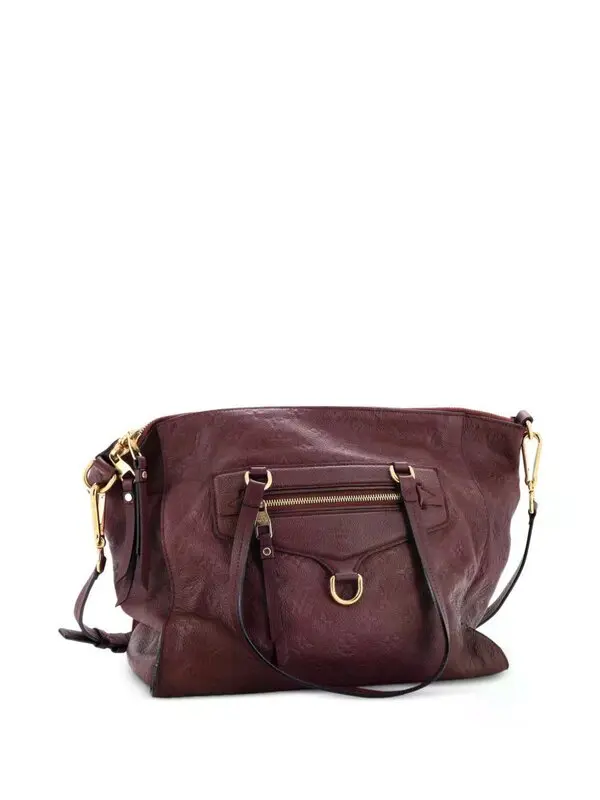 LOUIS VUITTON Lumineuse Pm Monogram Empreinte Leather Tote Bag - Red