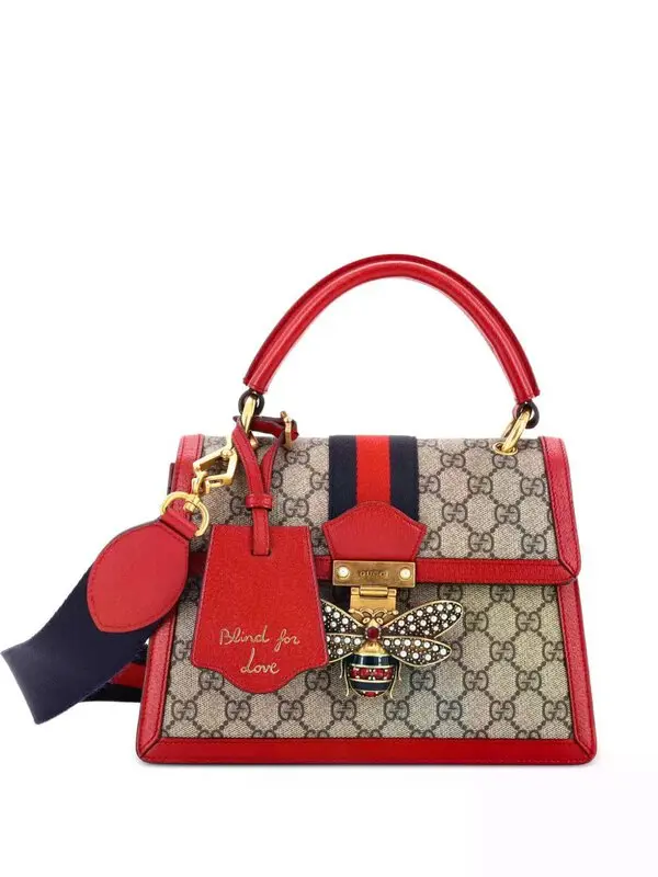 Gucci Queen Margaret Gg Coated Canvas Small Satchel - Red