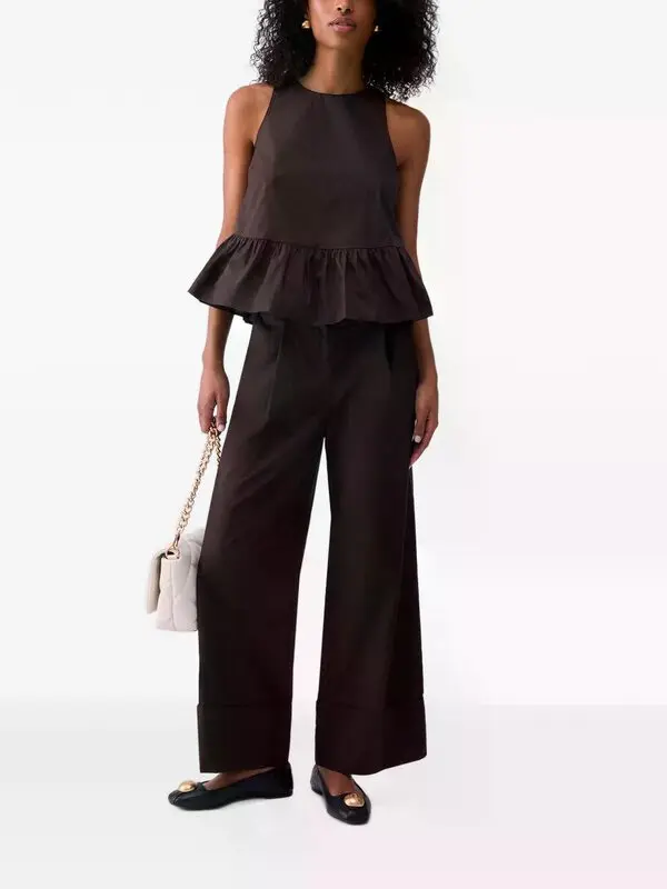 Liu Jo Logo-plaque Flared Trousers - Brown
