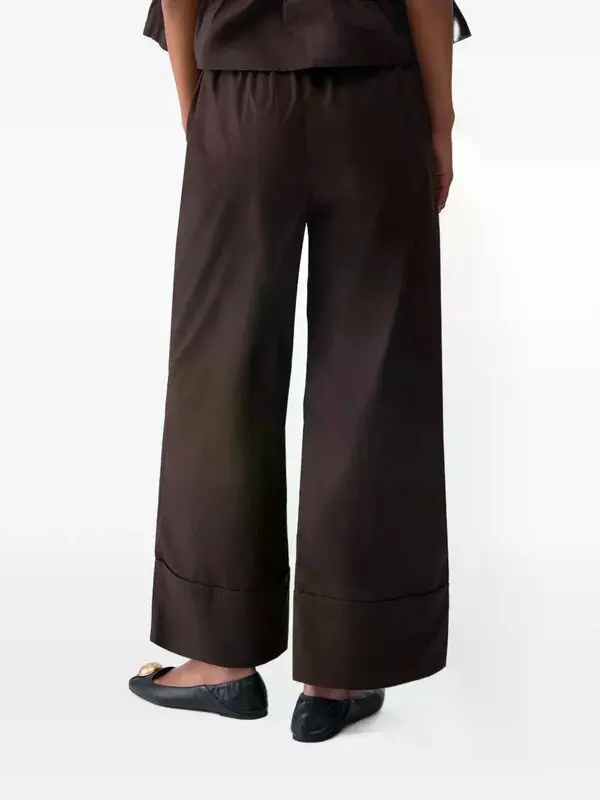 Liu Jo Logo-plaque Flared Trousers - Brown
