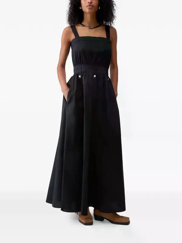 Liu Jo Long Poplin Dress With Wide Straps And Belt