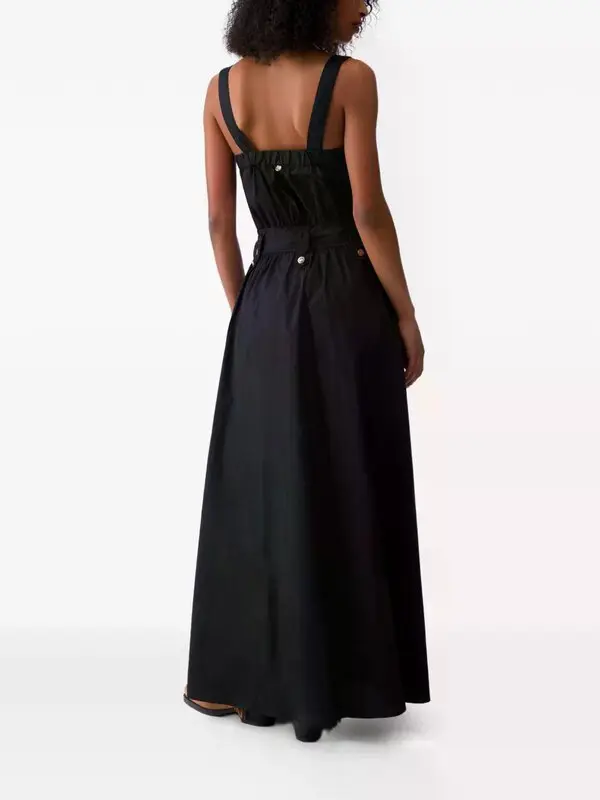 Liu Jo Long Poplin Dress With Wide Straps And Belt