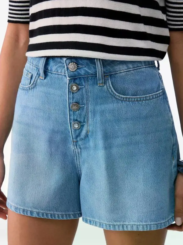 Liu Jo Button-fastening High-rise Shorts - Blue