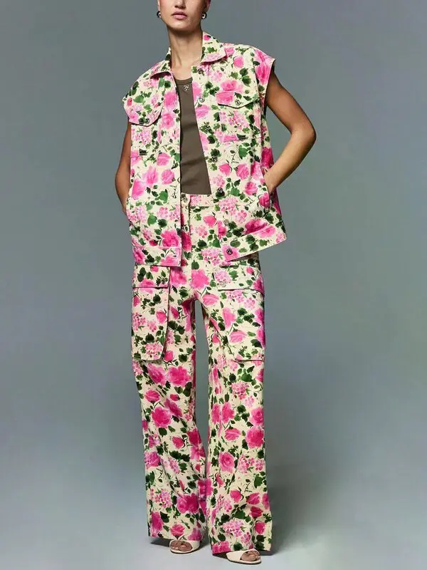 Liu Jo Floral-print Gilet - Neutrals