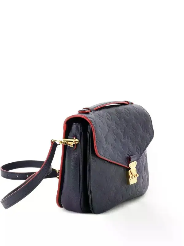 LOUIS VUITTON Pochette Metis Monogram Empreinte Leather Crossbody Bag - Blue