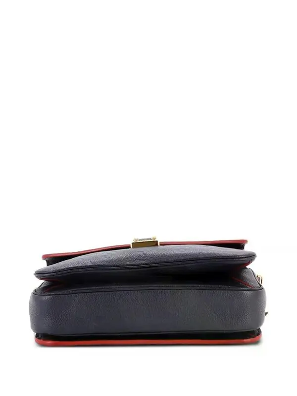 LOUIS VUITTON Pochette Metis Monogram Empreinte Leather Crossbody Bag - Blue