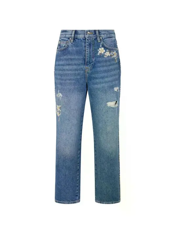 Liu Jo Floral-embroidered Jeans