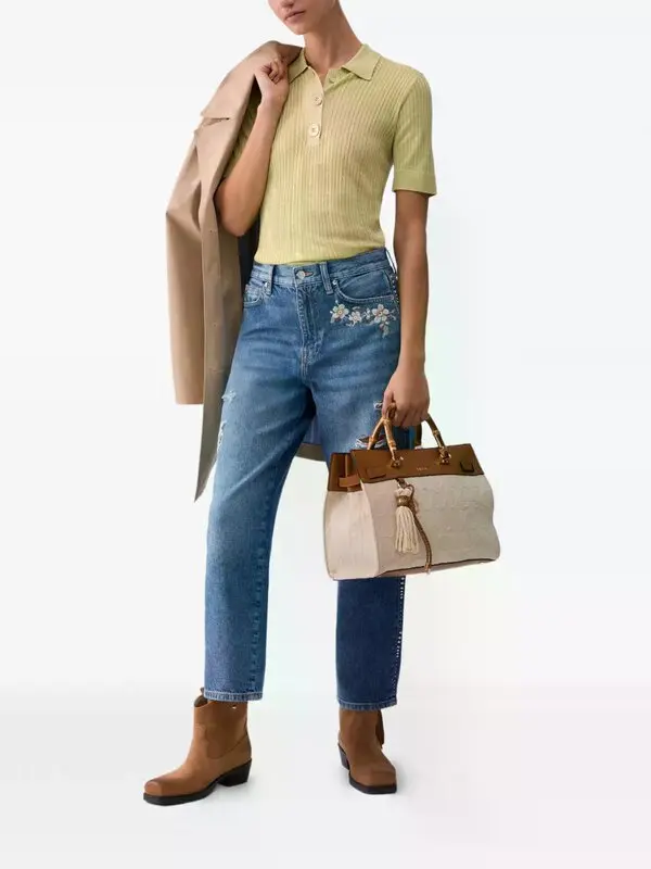 Liu Jo Floral-embroidered Jeans