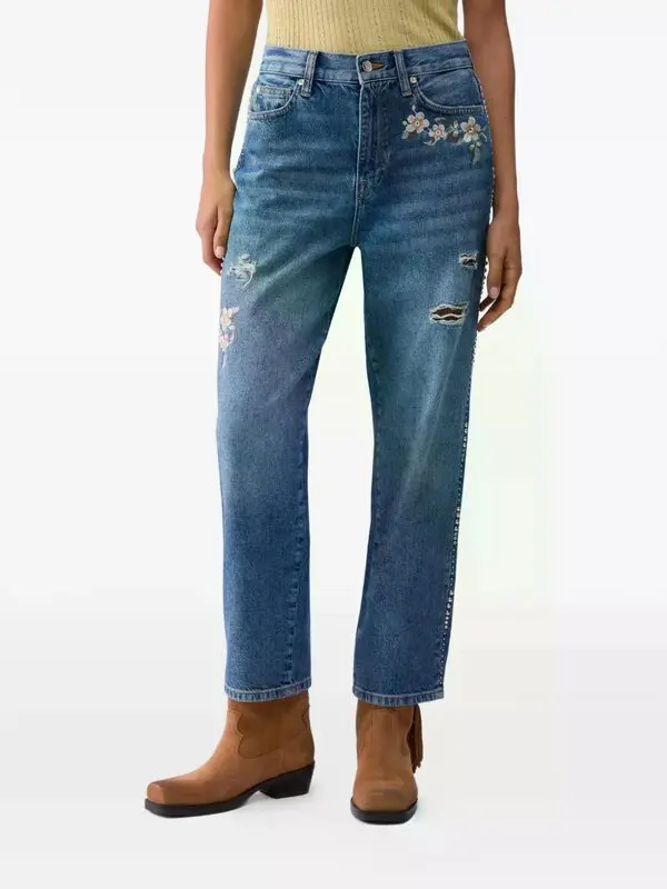 Liu Jo Floral-embroidered Jeans