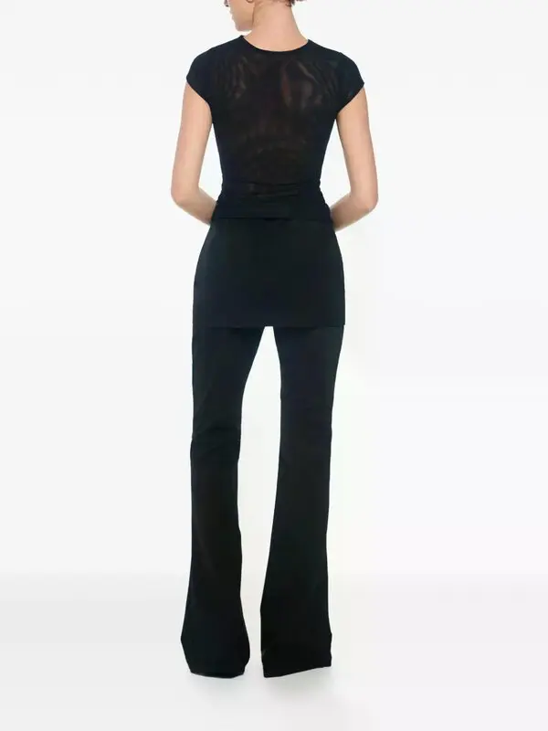 AXEL 113 Ruched Cutout Top - Black