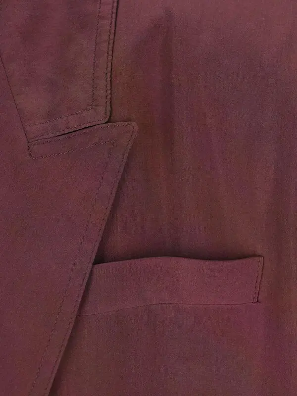 Saint Laurent Habotai Double-breasted Jacket - Red