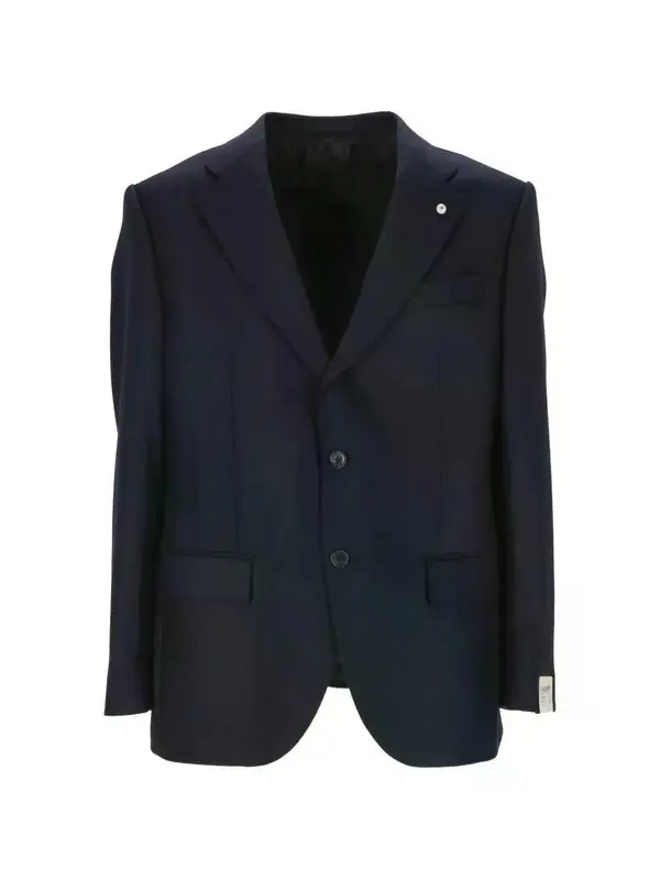 L.B.M. 1911 Notched-lapels Blazer - Blue