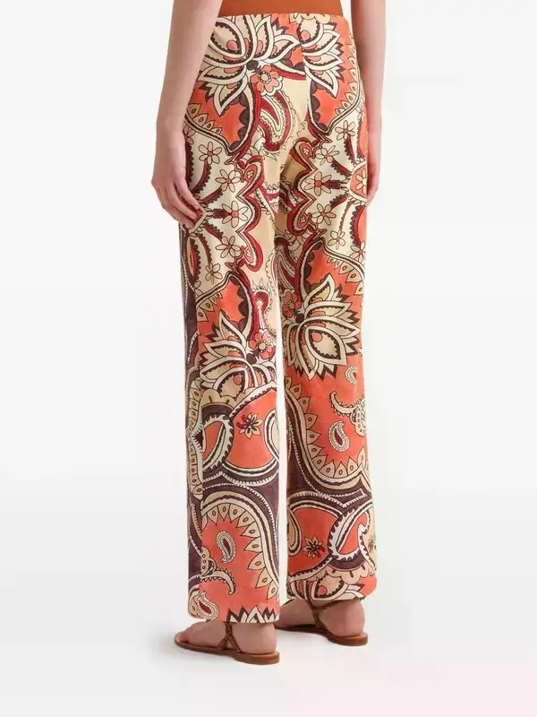 Malìparmi Paisley Patterned Trousers - Neutrals