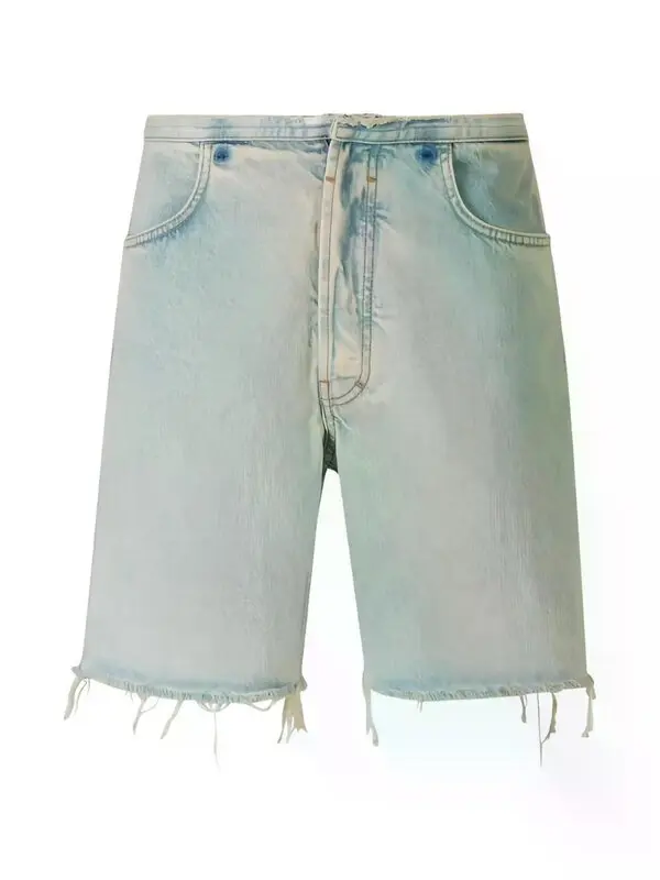 Givenchy Cutted Denim Shorts - Blue