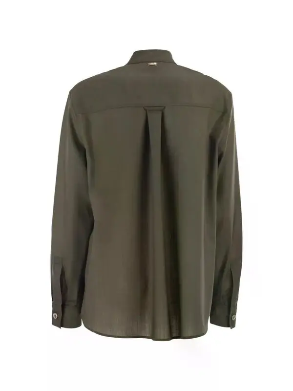 Herno Chest-pocket Mandarin-collar Shirt - Green