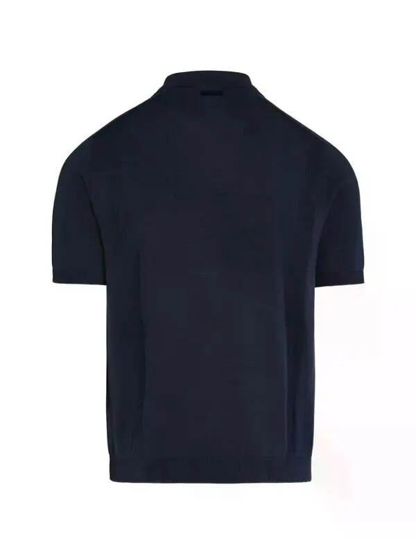 ALPHA TAURI Textured Polo Shirt
