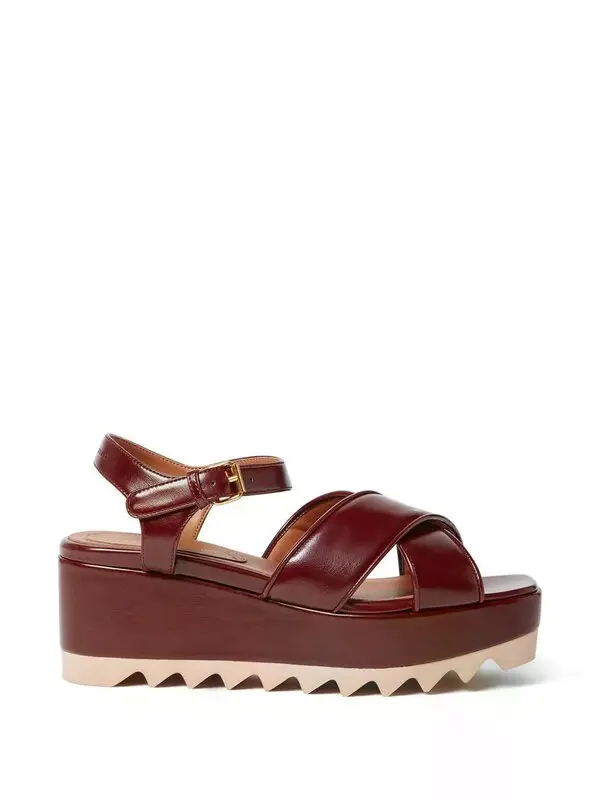 Stella McCartney Cross-strap Heeled Sandals - Red
