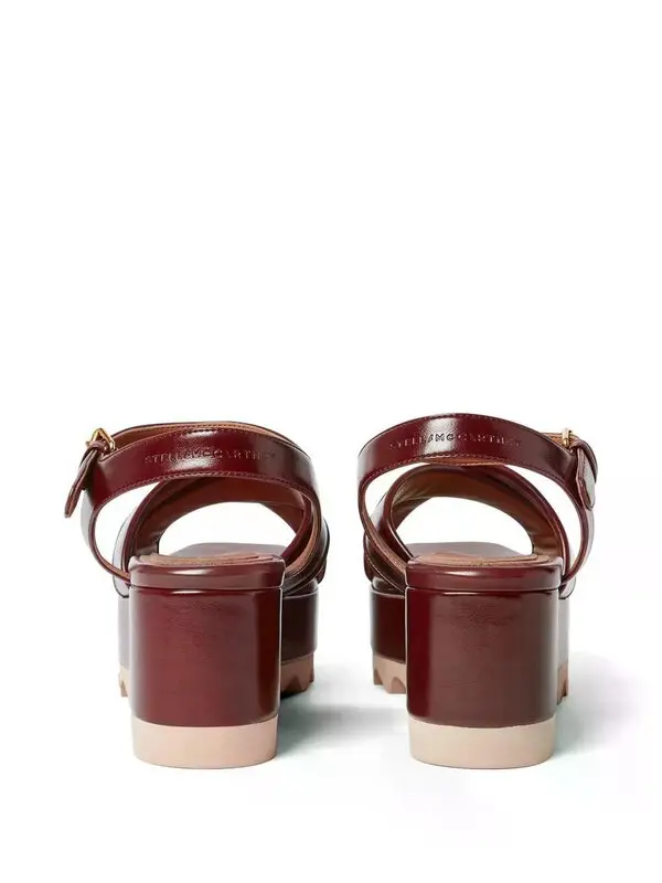 Stella McCartney Cross-strap Heeled Sandals - Red