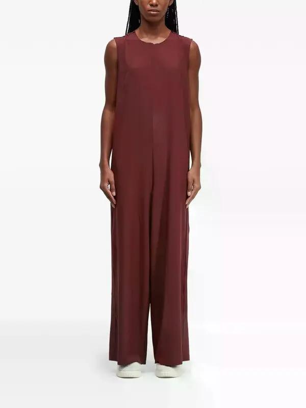 OSKLEN Sleeveless Wide Leg Jumpsuit - Brown