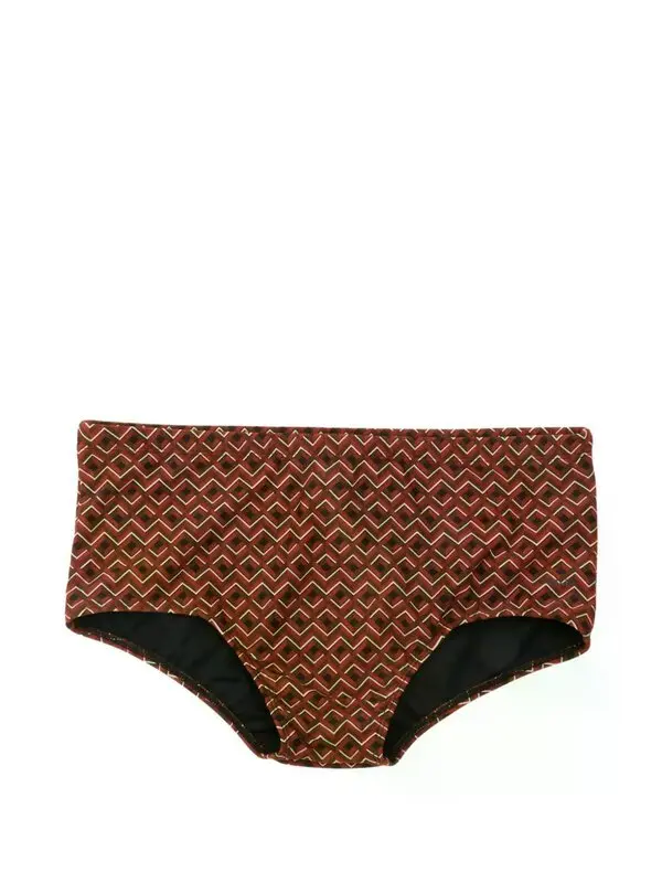 OSKLEN Patterned Swim Briefs - Brown